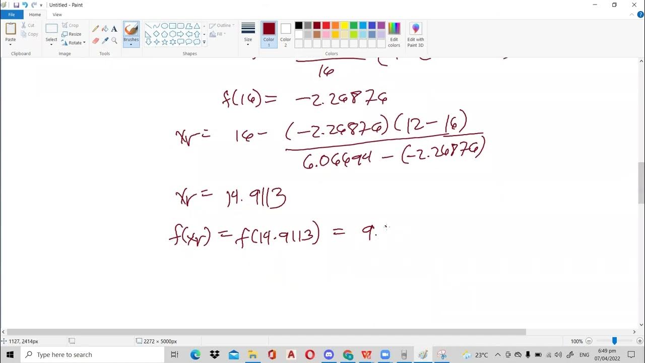 False Position Method - YouTube