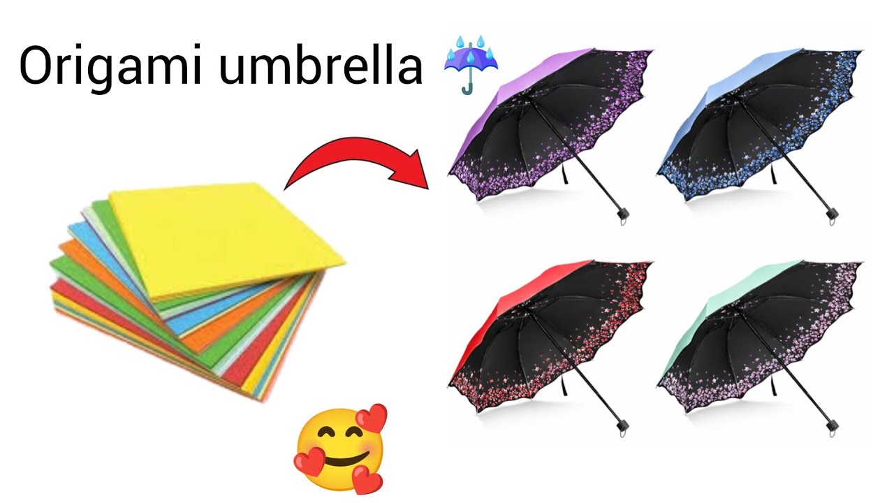 Paper craft ideas/ easy umbrella ☔ from paper/ cute paper umbrella ...