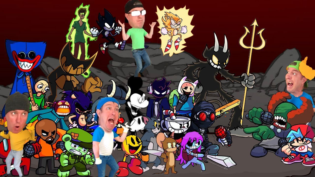 FNF Madness - But Everyone Sings It in Real Life (Different Characters ...