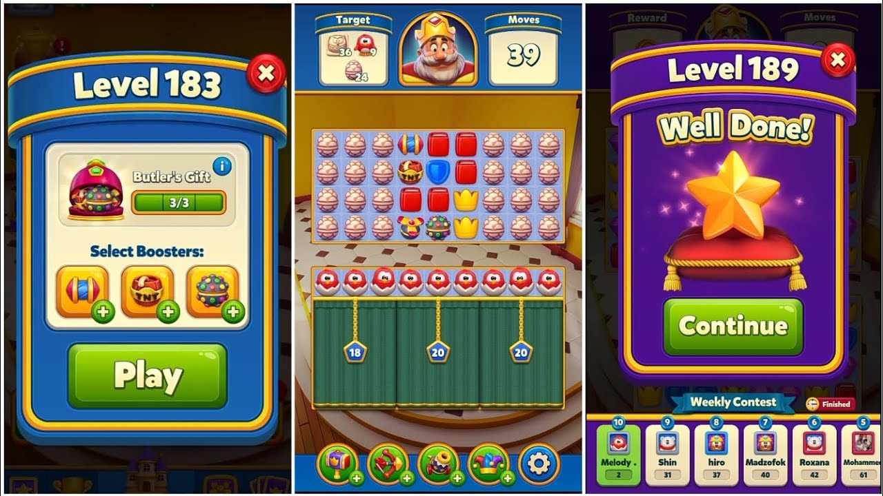 Royal Match Level 183 - Level 189 completed - YouTube
