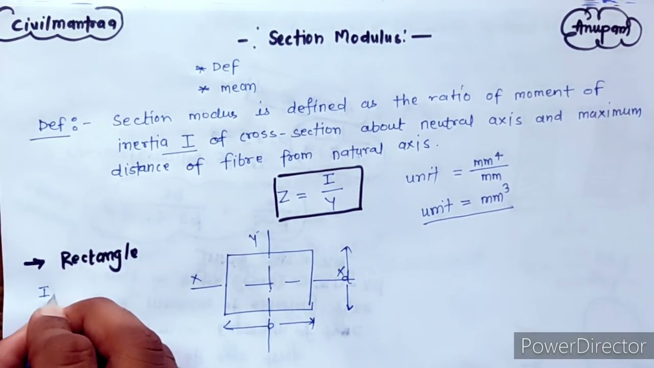 Section Modulus Of A Beam Rectangle Section YouTube Section Modulus Of A Beam Rectangle Section YouTube