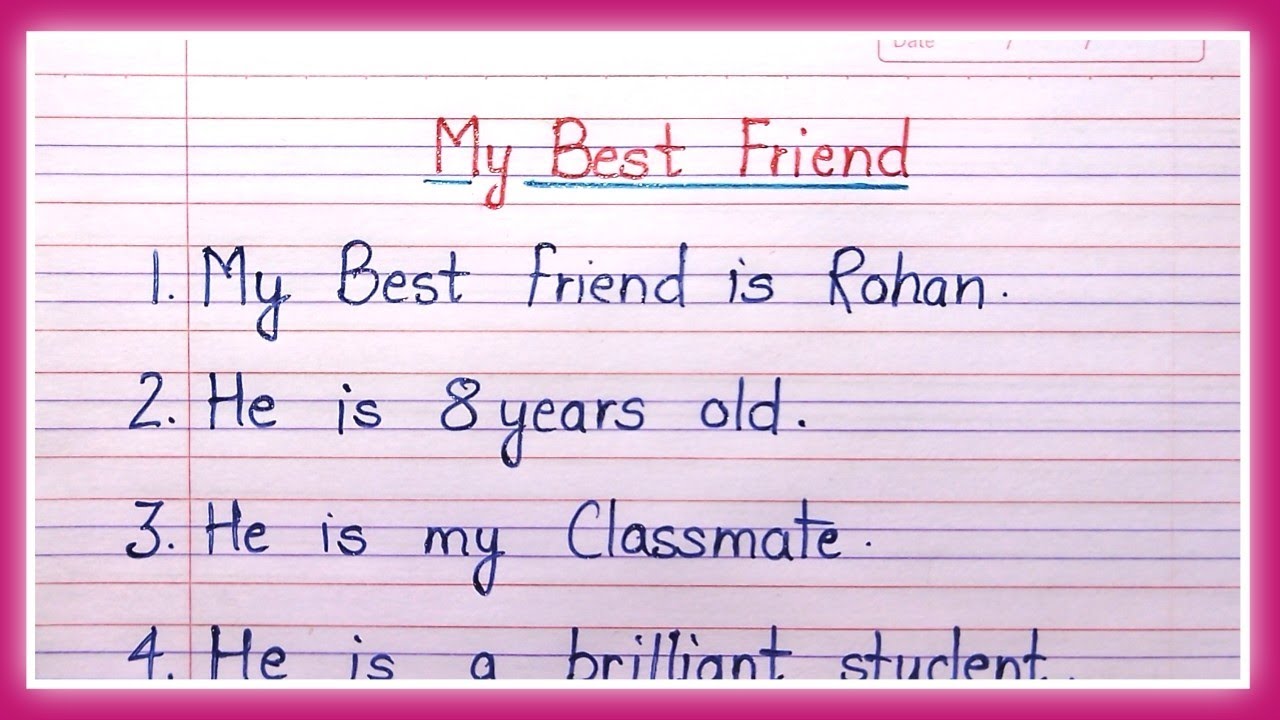 my best friend 10 lines in english | My best friend 10 lines | my ...