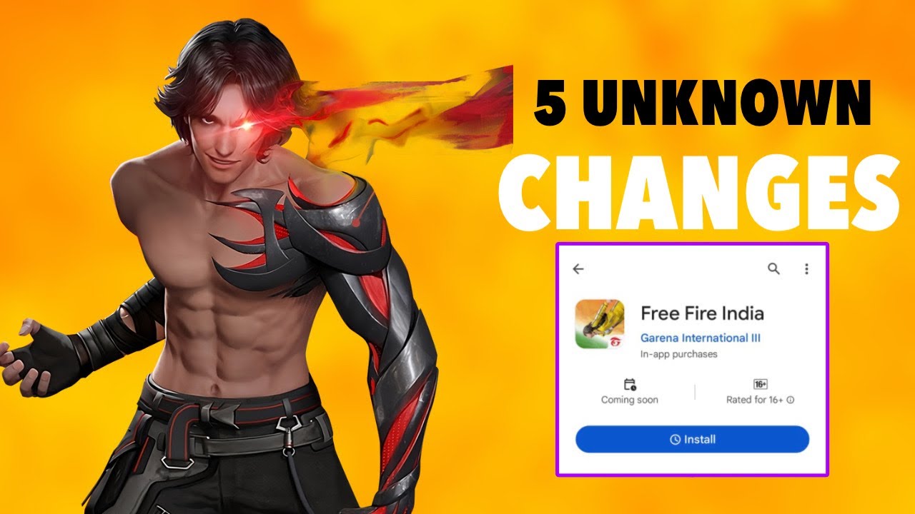 TOP 5 UNKNOWN CHANGES AFTER FREE FIRE UNBAN||MS.DHONI CHARACTER THALA ...