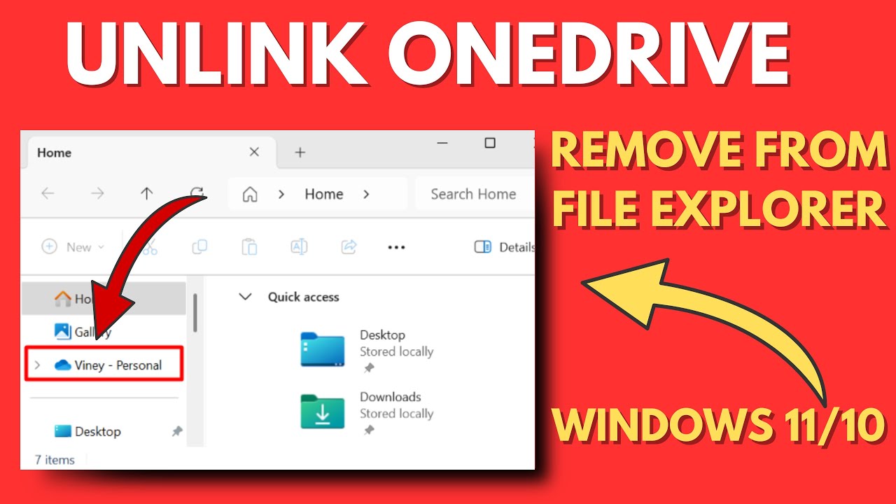 How to Remove OneDrive from File Explorer in Windows 11 (Unlink ...