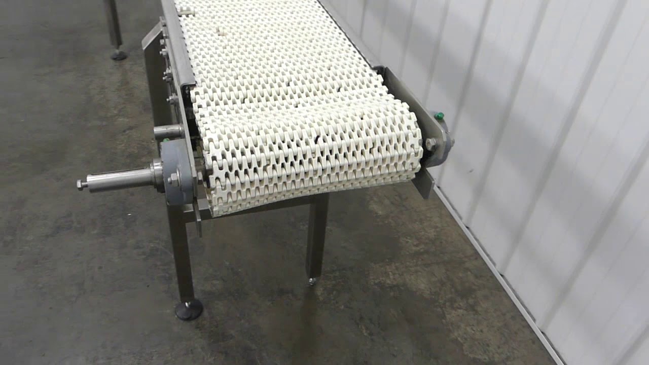 Plastic Mat-Top Conveyor 10" Wide x 12' Long - YouTube