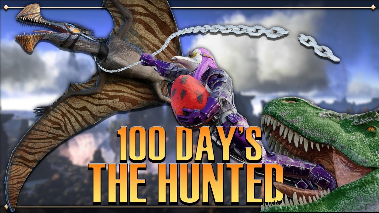 I have 100 Days in Ark The Hunted, the HARDEST MOD !! - YouTube
