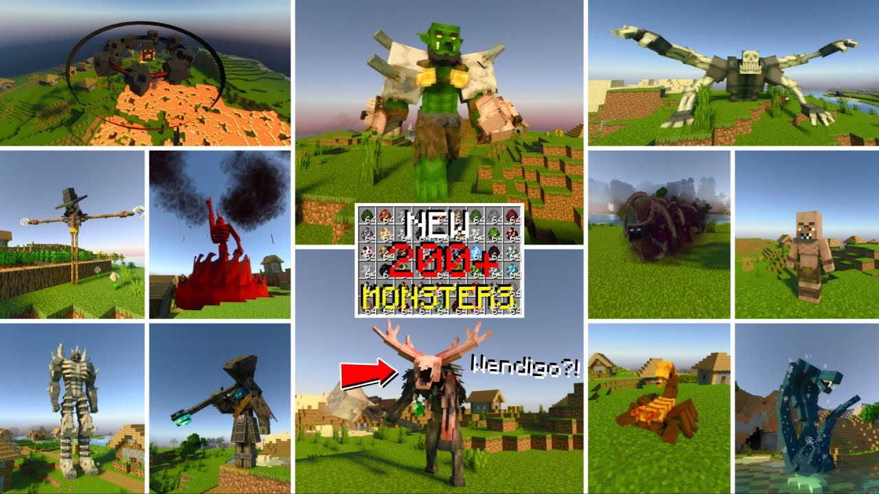 200+ MONSTERS !! ADDON SERU MCPE SEMUA MOBS MONSTER FANTASY LENGKAP ...