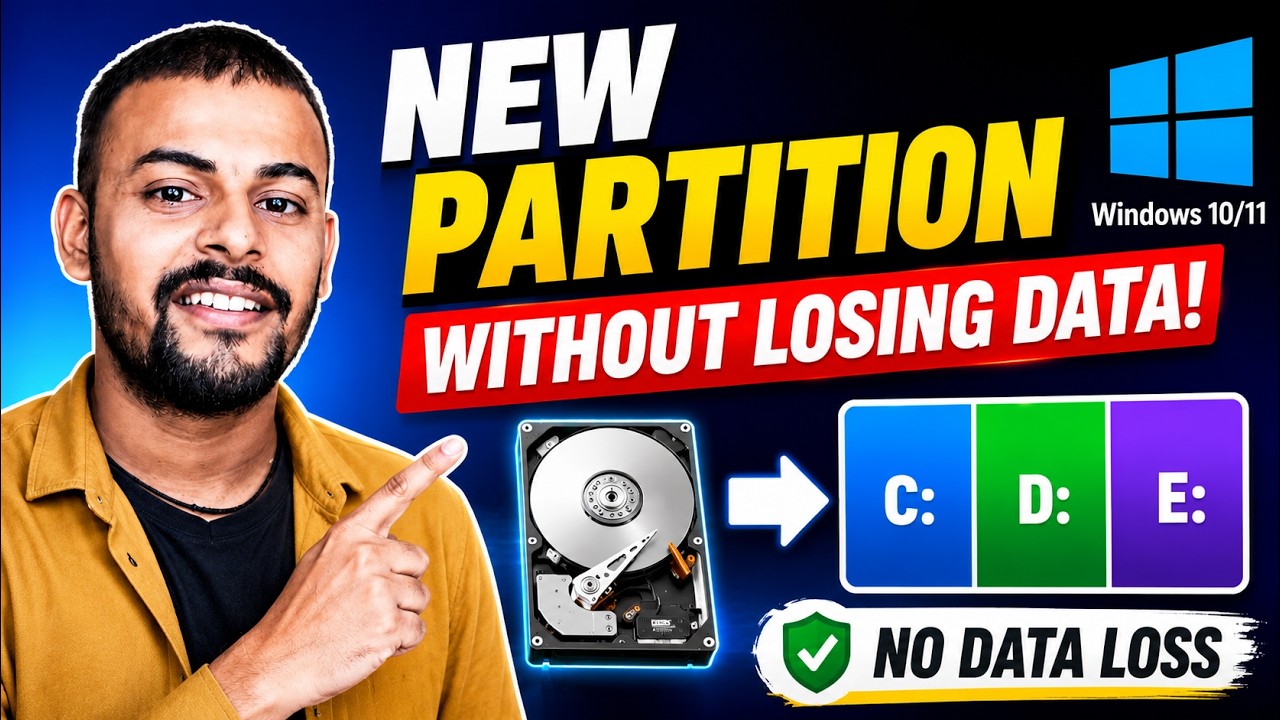 How to Create Partition in Windows 10 & Windows 11 | Create New ...