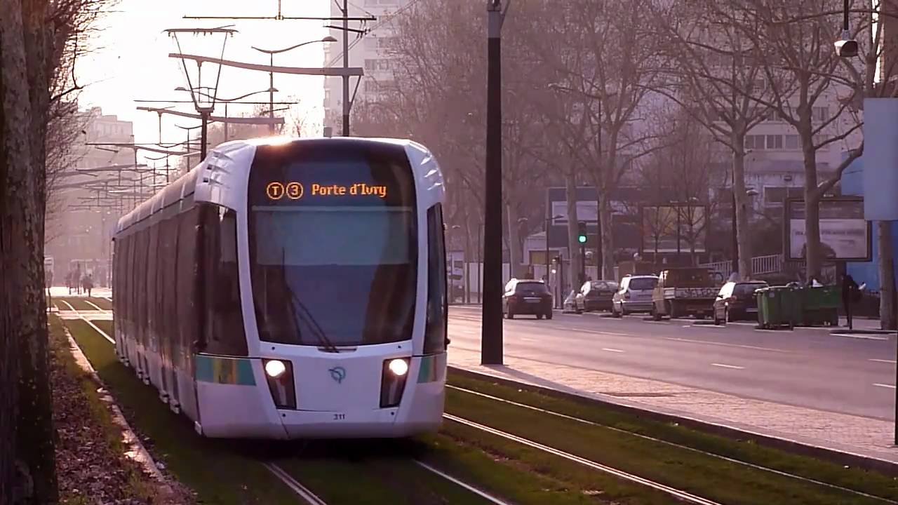 Tramway de Paris - La ligne T3 au crépuscule - YouTube