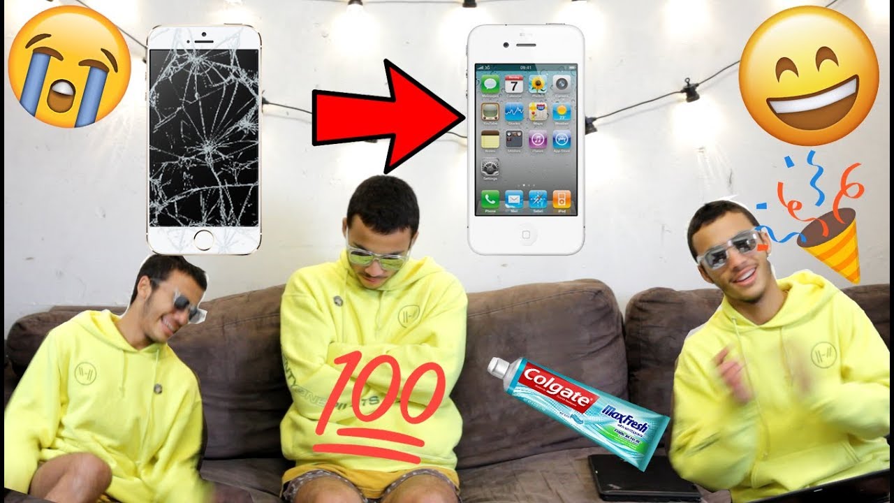 How to fix smashed iPhone (so sad) - YouTube