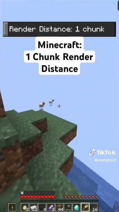 Minecraft 1 Chunk Render Distance 💀 - YouTube