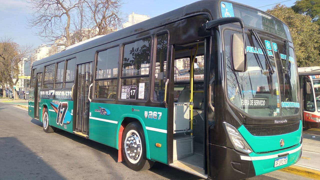 Línea 17 nuevo interno 267 Marcopolo Torino Low Entry Scania K250B con ...