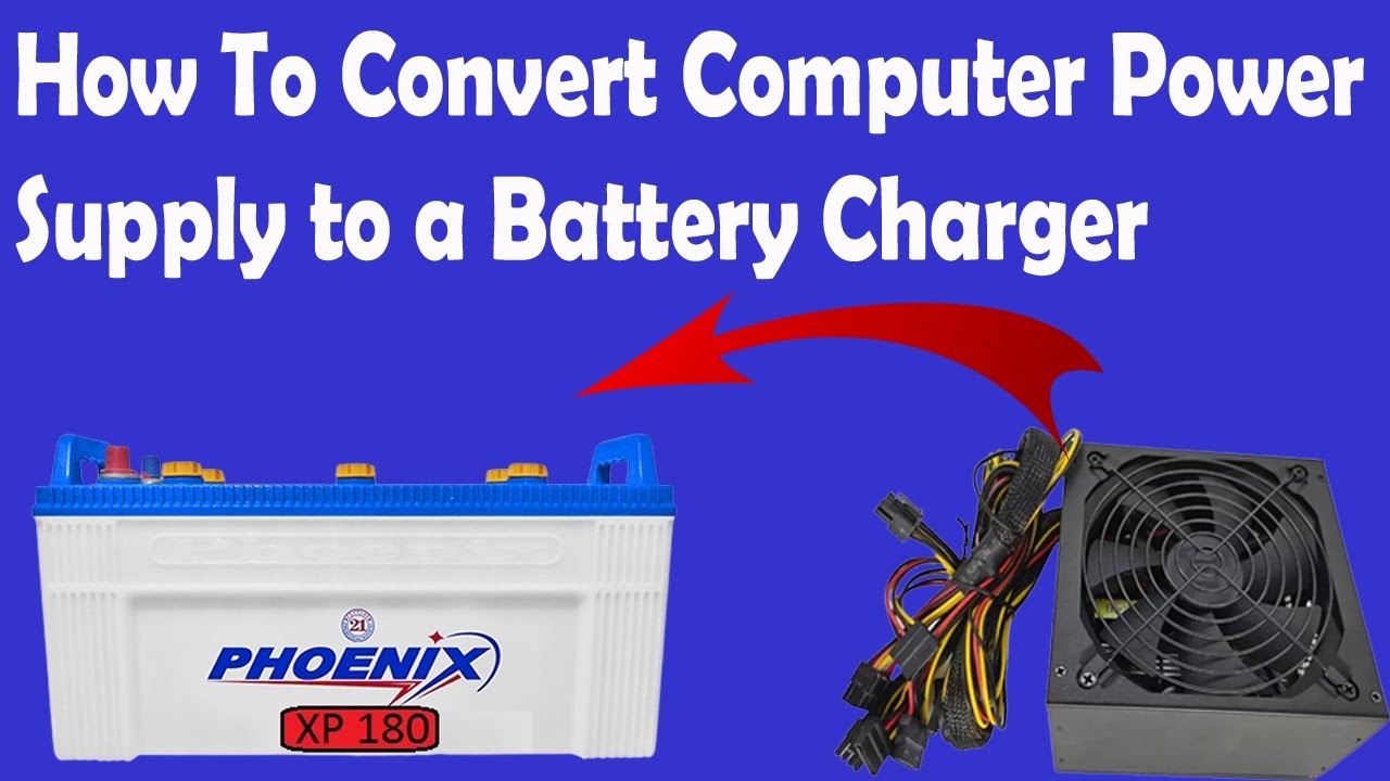 How To Make Computer Power Supply To Be a Battery Charger - YouTube