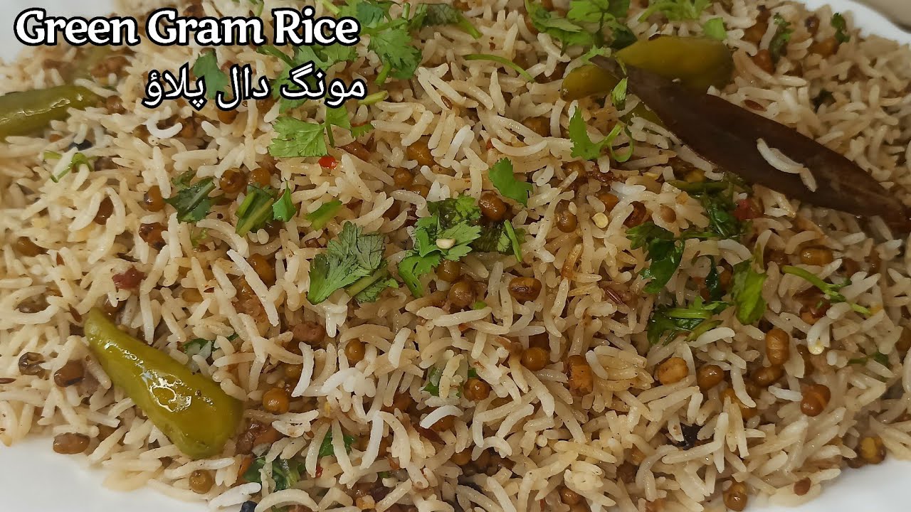 Green Moong Dal Pulao|Green Gram Rice|Moong Dal Rice|Roshni Cooking ...