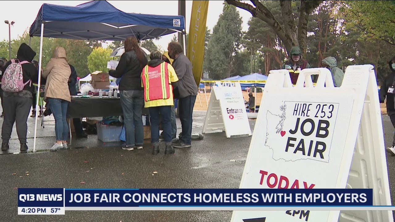 Job fair connects homeless with employers - YouTube