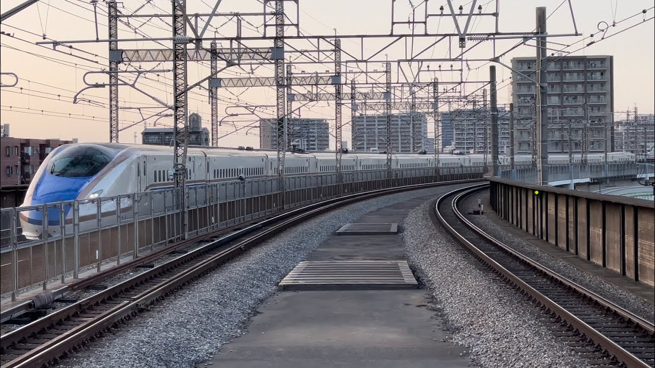 【4K高画質】JR東日本E7系新幹線ﾆｲF21編成が与野本町駅を通過するシーン（2023.3.22.17:18） - YouTube