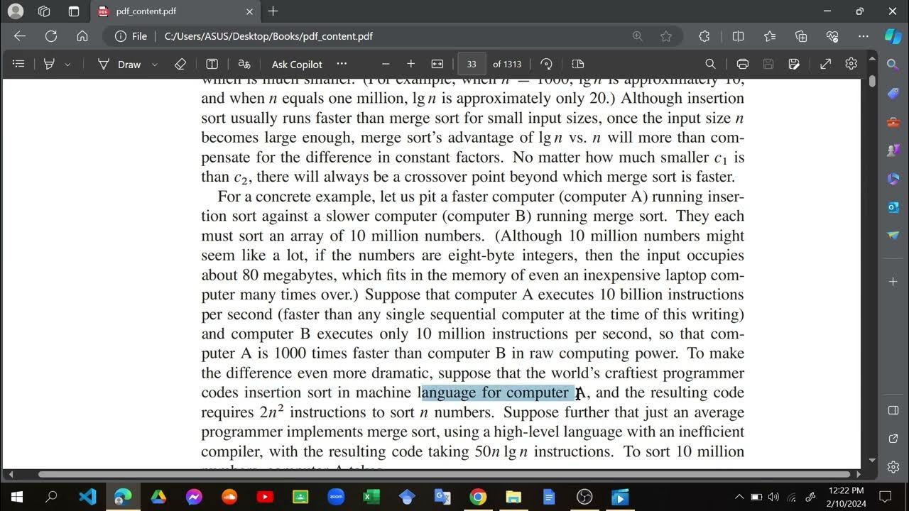 Chapter 1.2 Algorithm as a Technology - Cormen's "Introduction to Algorithms - YouTube