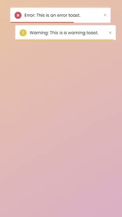 Animated Toast Notification with Progress Bar in HTML CSS & JavaScript - YouTube