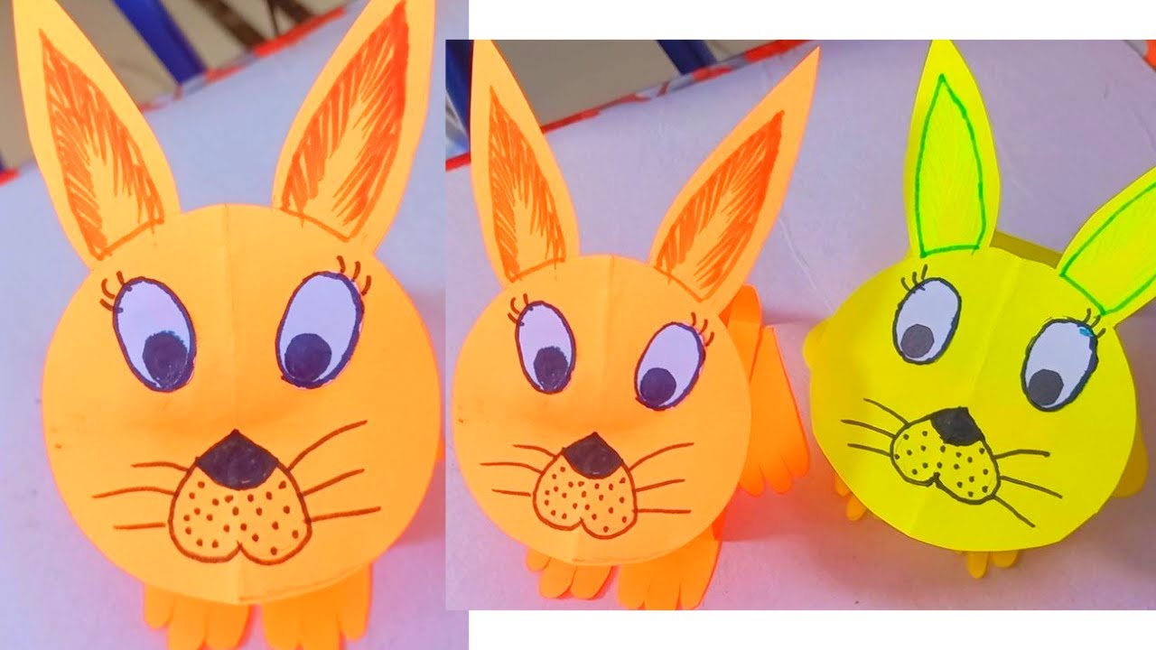 Easy Paper Rabbit Craft // # Paper craft// Paper Rabbit DIY Easy to ...