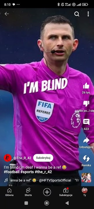 Im blind im deaf i wanna be a ref! - YouTube