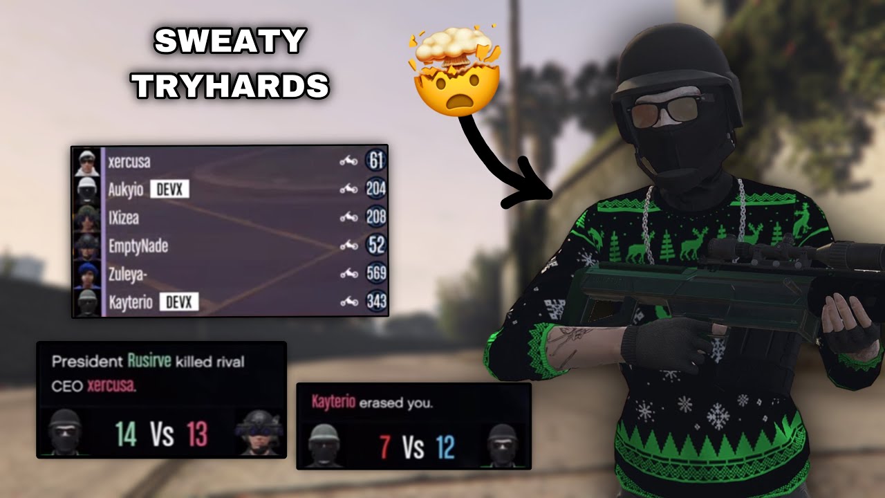 This Is The MOST SWEATIEST TRYHARDS I Ever Went Up Against ON GTA 5 ...