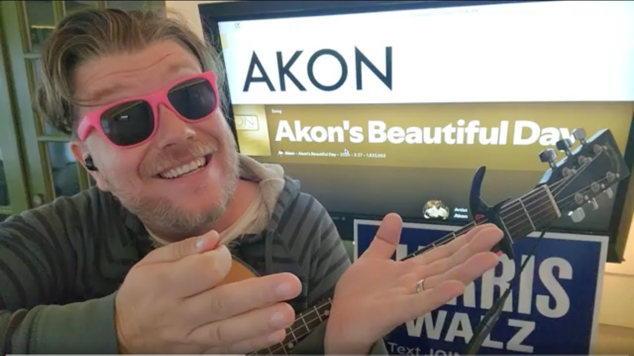 How To Play Akon's Beautiful Day - Akon Guitar Tutorial (Beginner ...