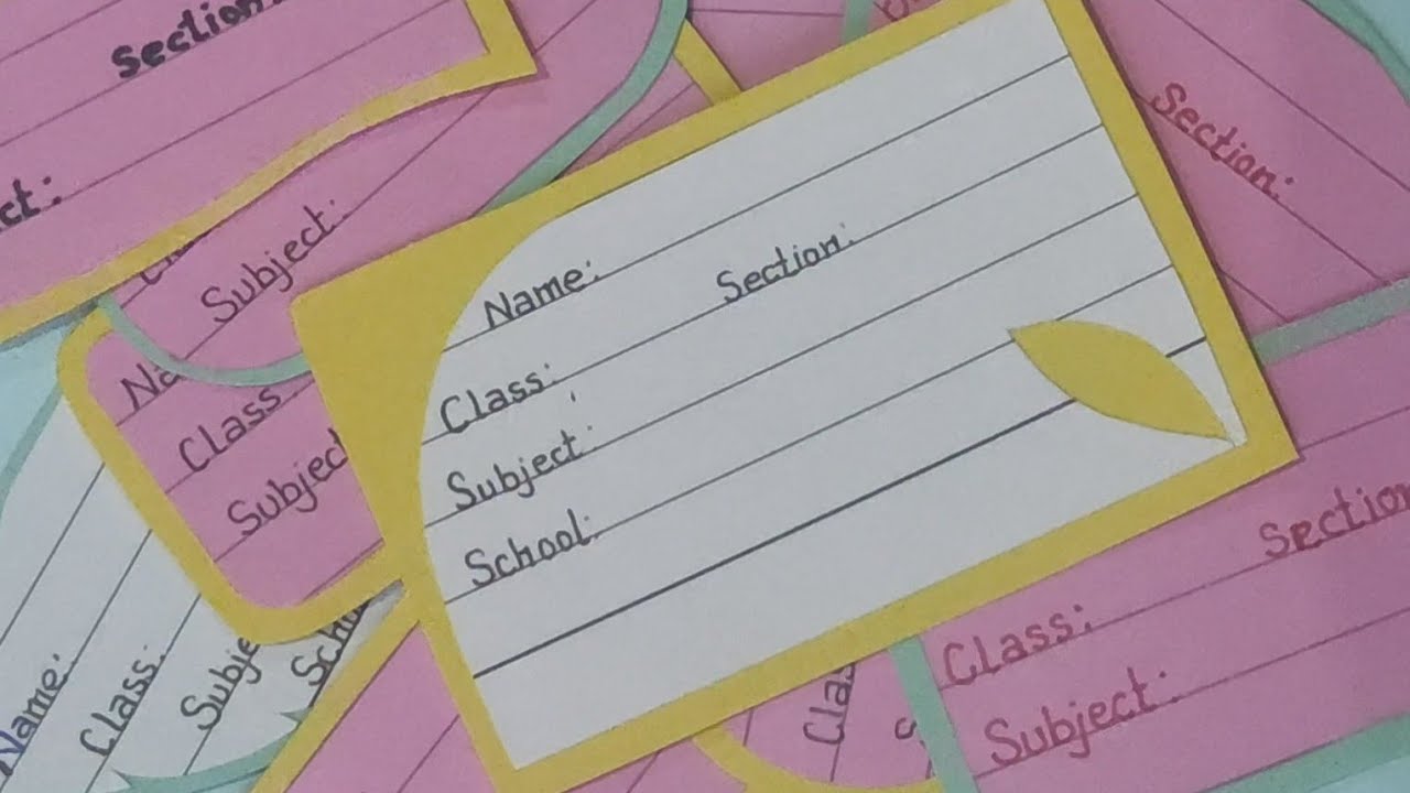 DIY Name stickers | Name slip for notebooks | preparations for new ...