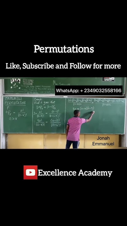 Permutation | Meaning and Algebra of Permutation - YouTube