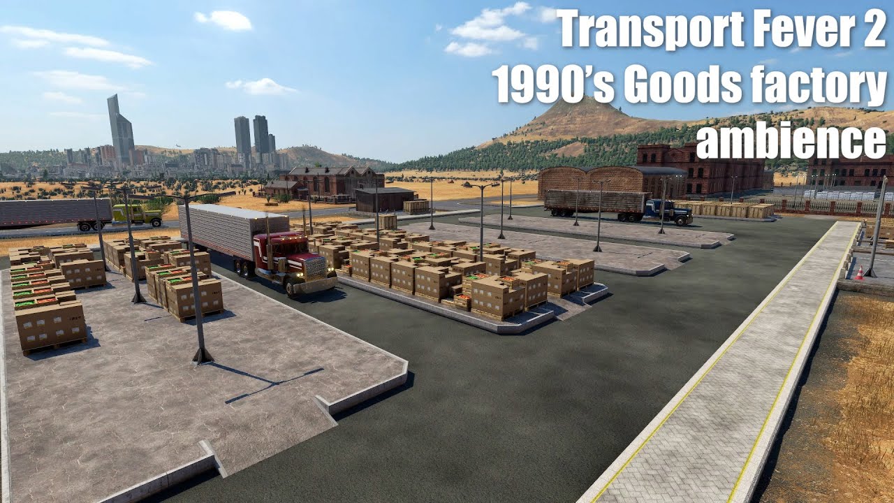 1 HOUR of 90's Goods factory ambience [Transport Fever 2] - YouTube