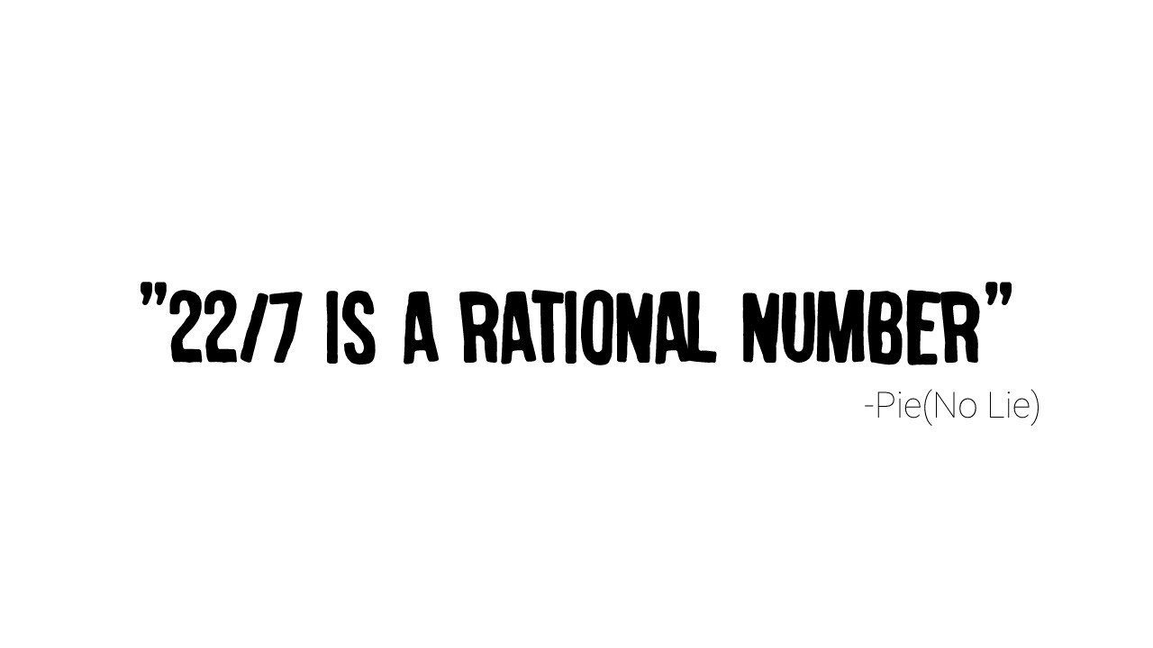 Why is 22/7 a Rational number? - YouTube