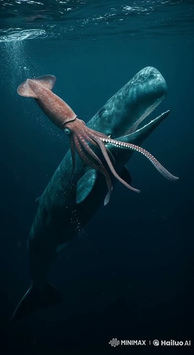 Giant squid vs sperm whale battle - YouTube