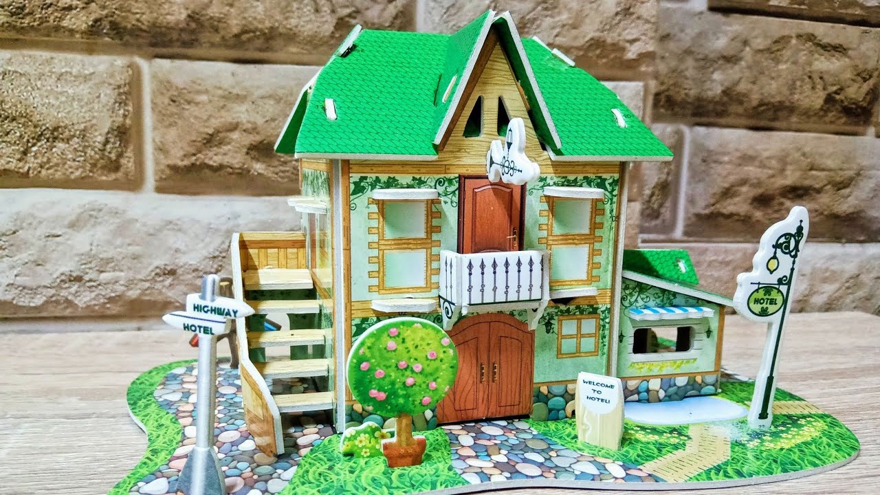 Amazing Vacation Hotel DIY 3d Puzzle Assemble | Sambungkan 3d Puzzle ...