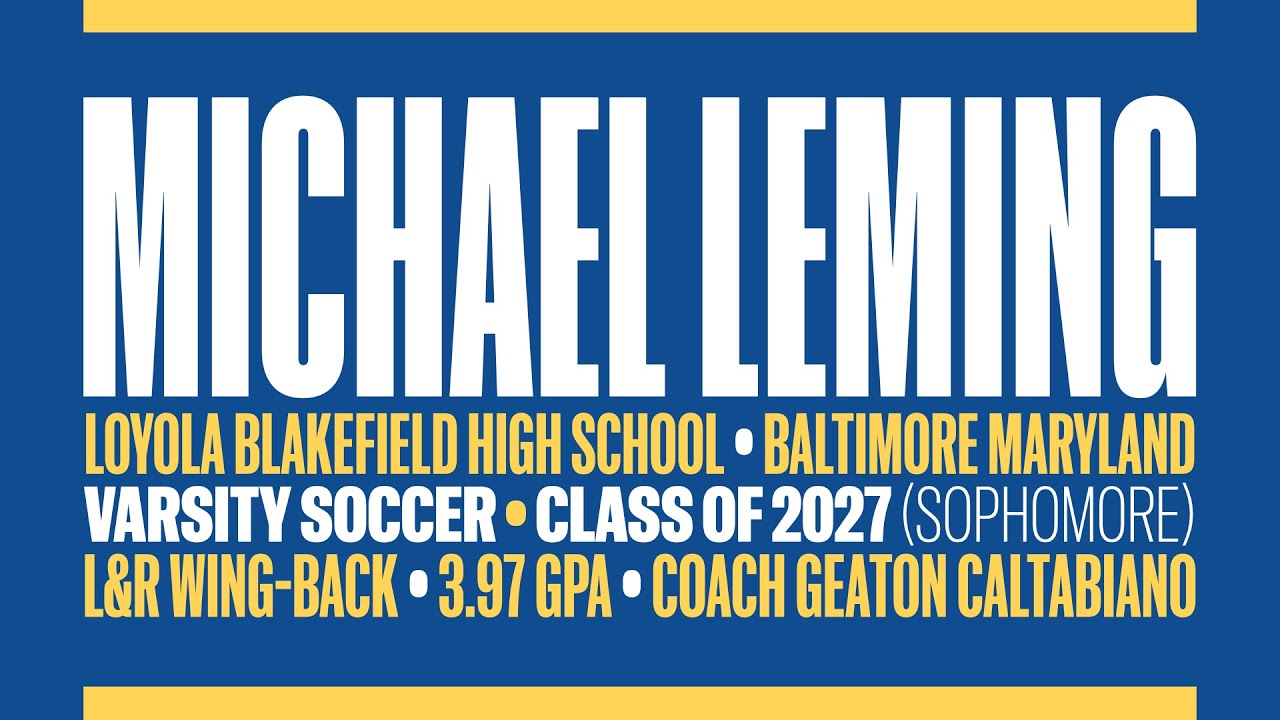 Michael Leming: Fall 2024 Loyola Highlights - YouTube