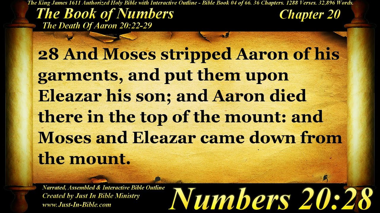 Bible Book #04 - Numbers Chapter 20 - The Holy Bible KJV Read Along ...