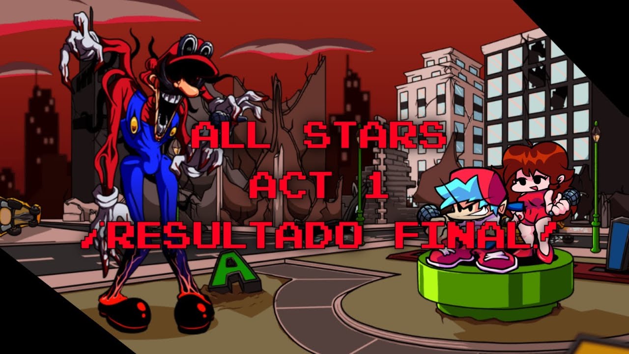 FNF Mario madness ALL STARS - animacion final del act 1 - YouTube