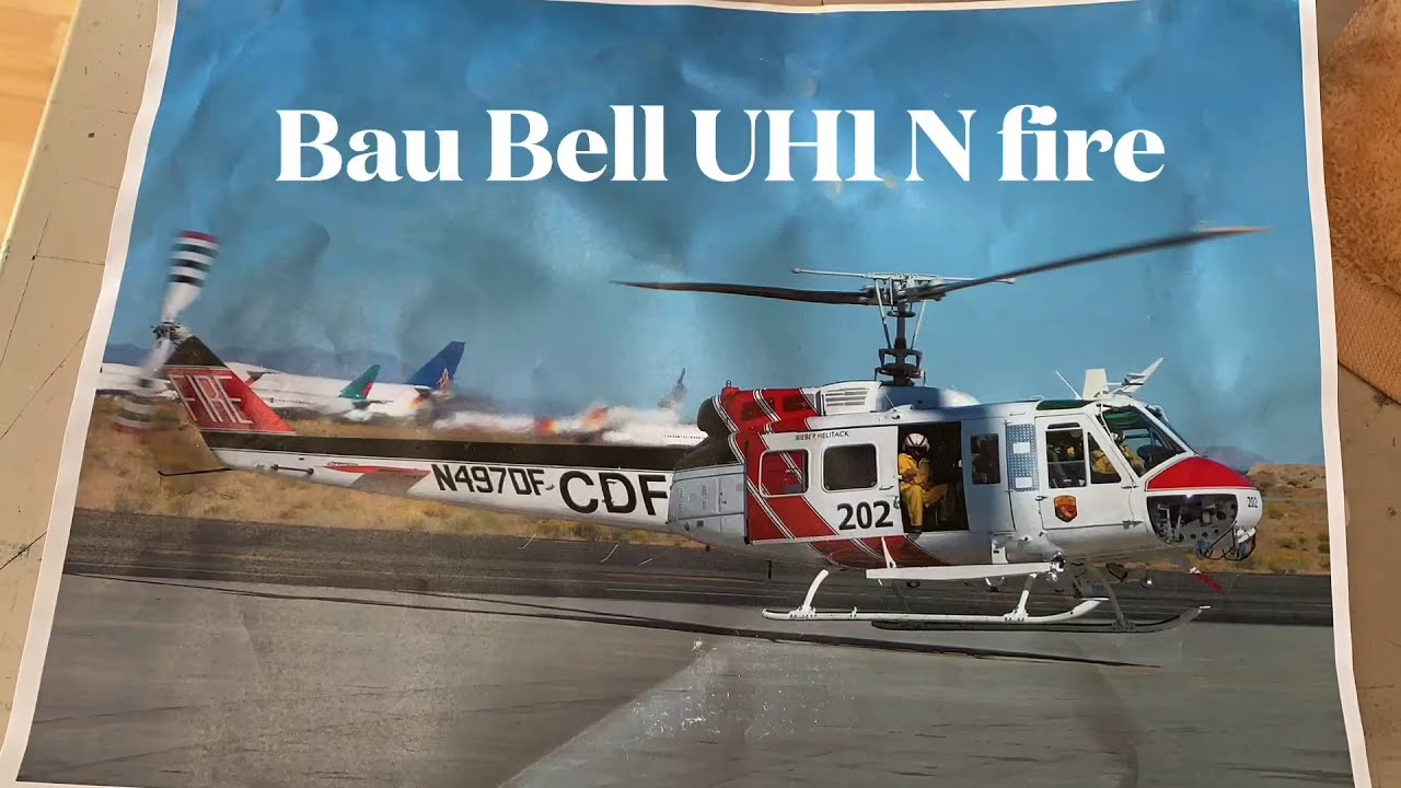 Bell UH1 N fire Bieber Helitack Helicopter Rc Modell scale CAL FIRE ...