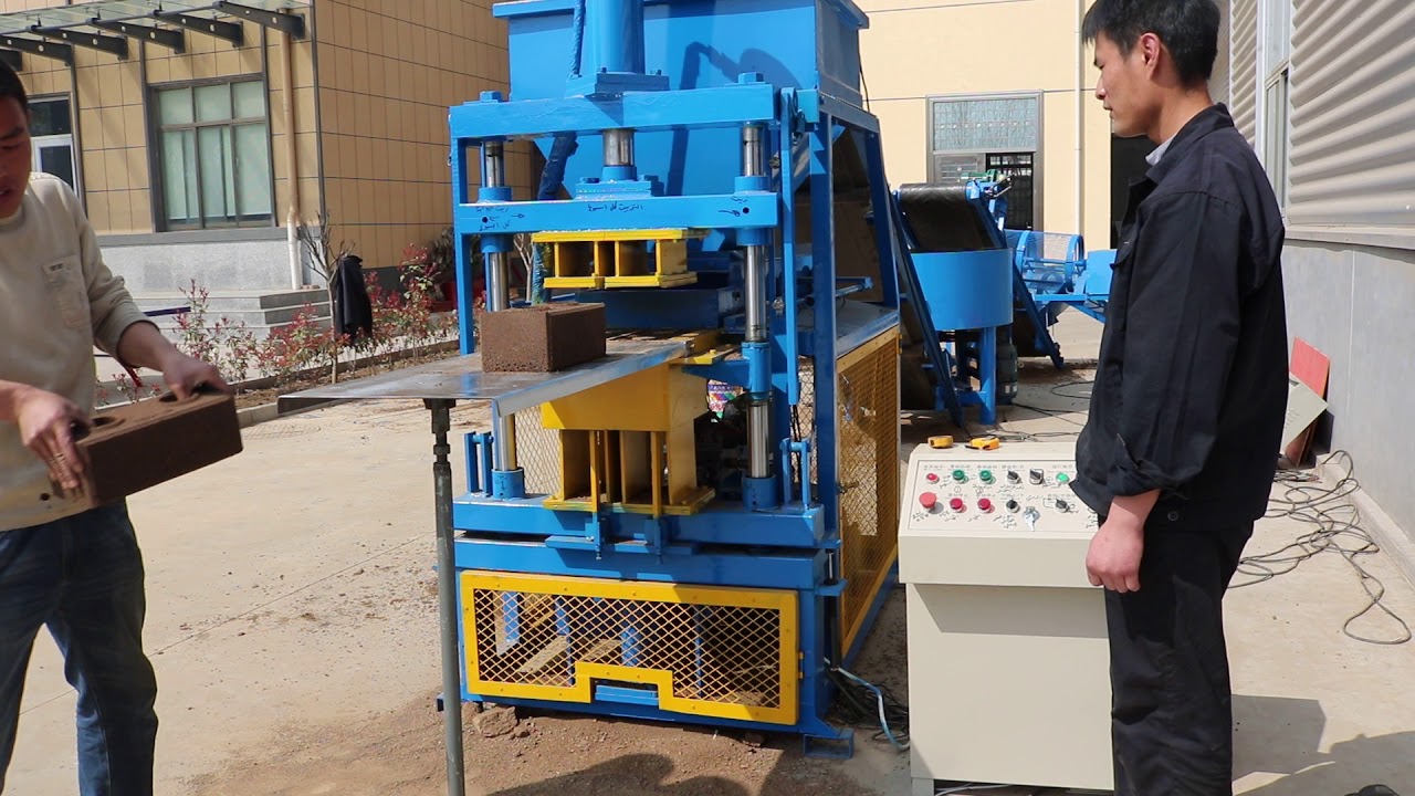 HBY2 10 full auto clay brick making machine - YouTube