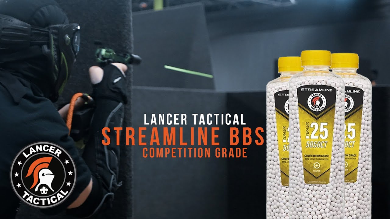 Shoot Lancer Tactical Streamline Tracer Competition Grade BBs - YouTube