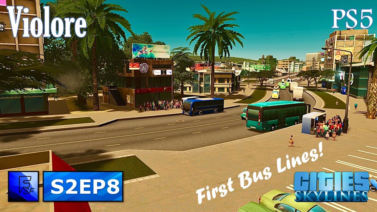Creating the first Bus Lines in Cities Skylines! S2EP8 - YouTube