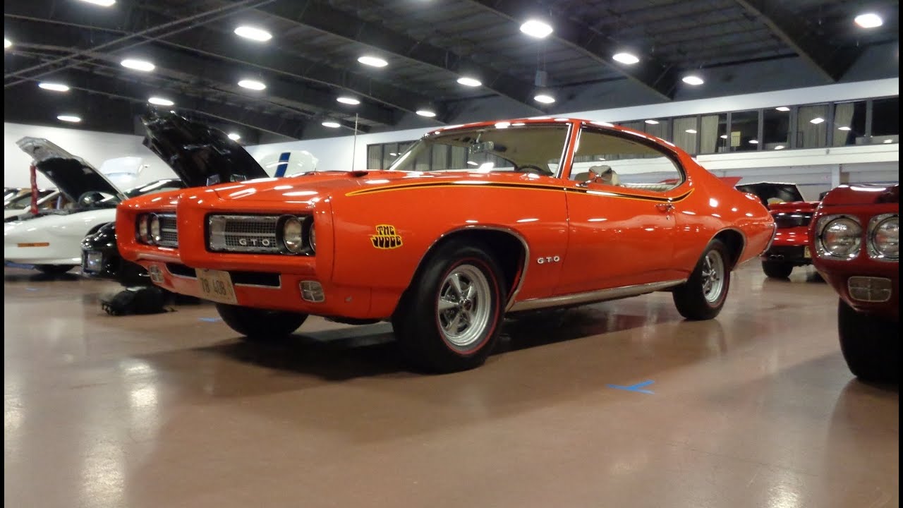 1969 Pontiac GTO Judge 4 Speed in Carousel Red & Engine Sound on My Car ...