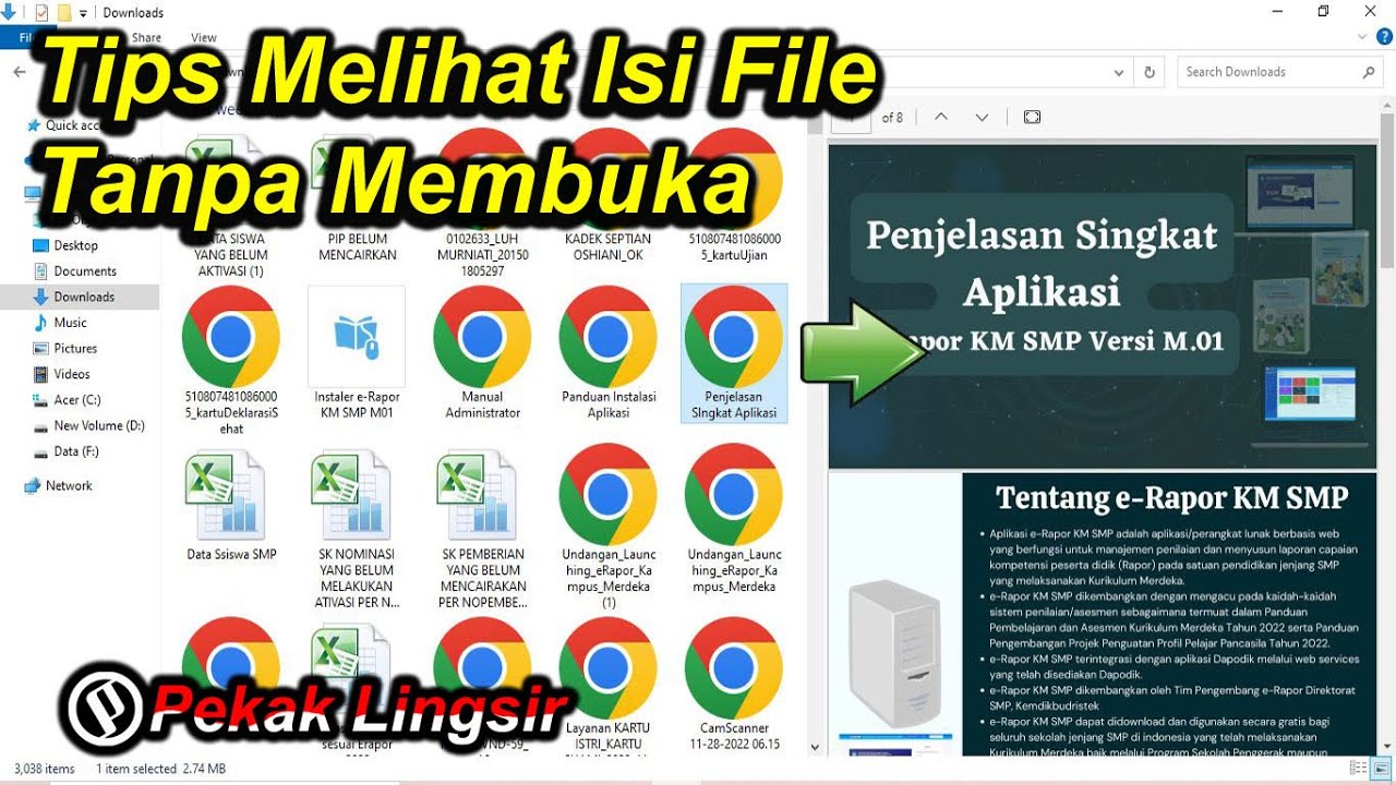CARA MELIHAT ISI SEBUAH FILE TANPA MEMBUKANYA - YouTube