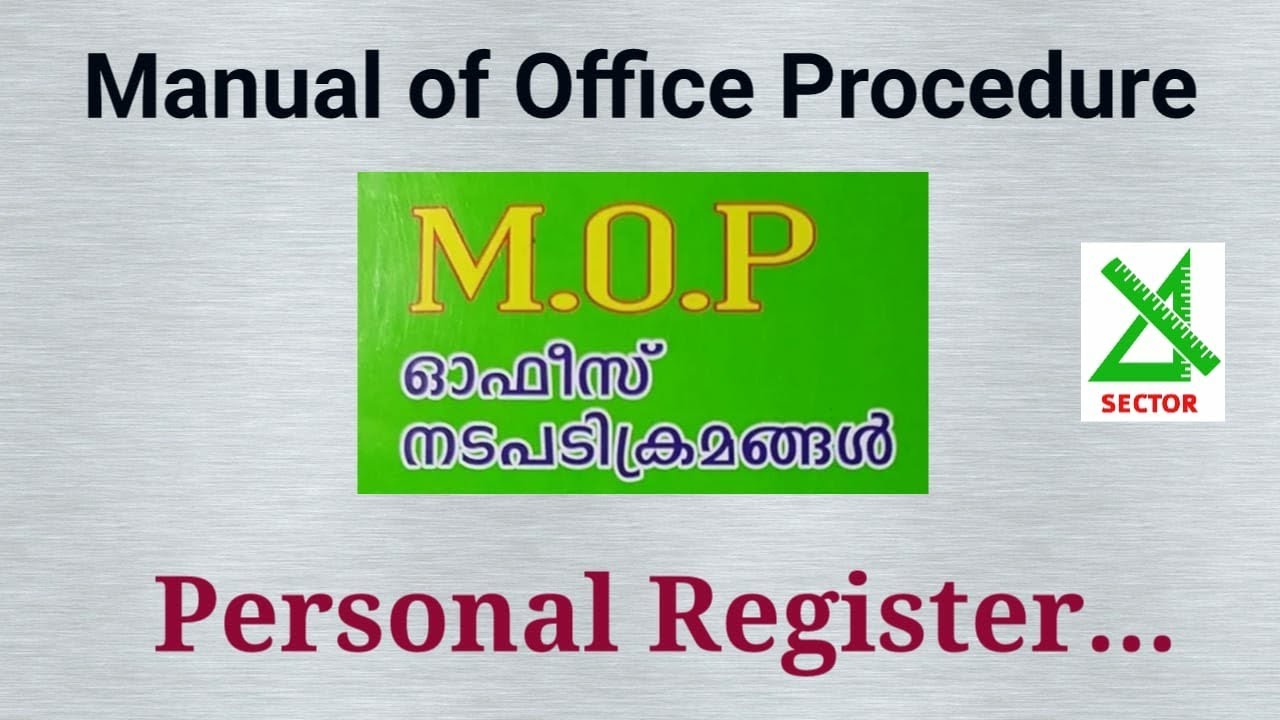Manual Of Office Procedure | Personal Register - Important Points | MOP ...