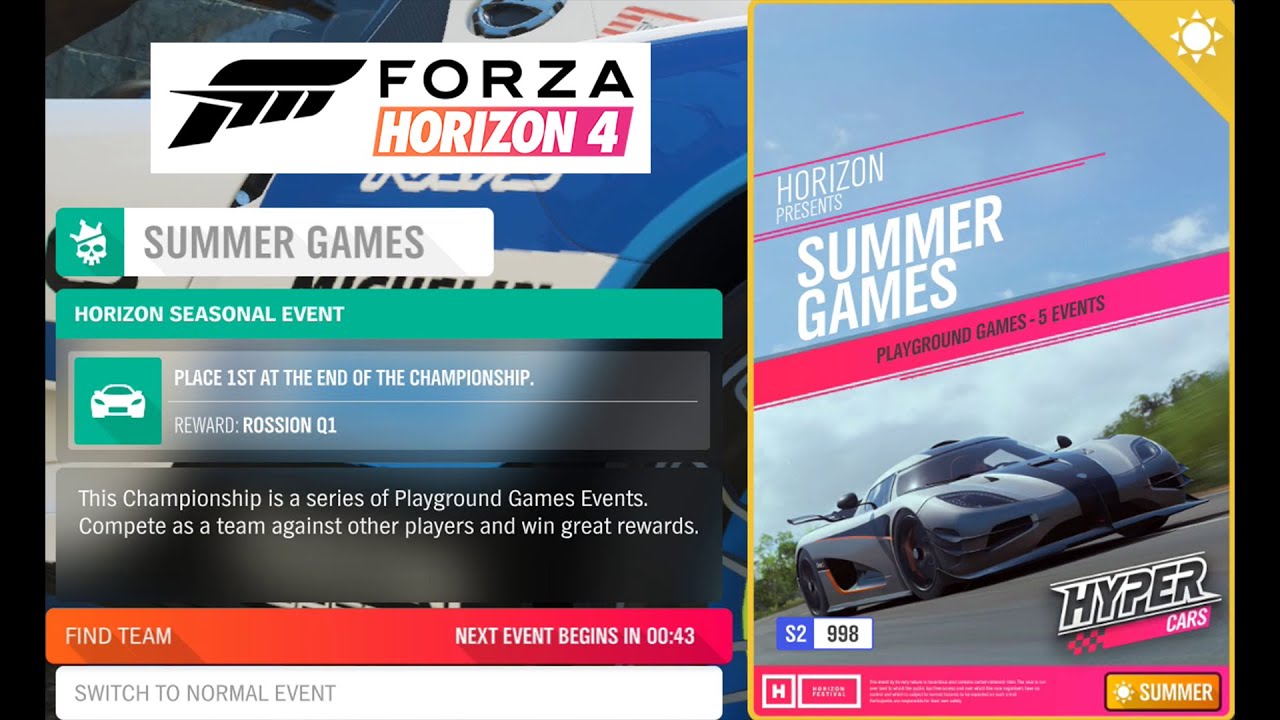 FH4 - "Summer Games" Seasonal Playground Games 5 Events (S2-998) Series ...