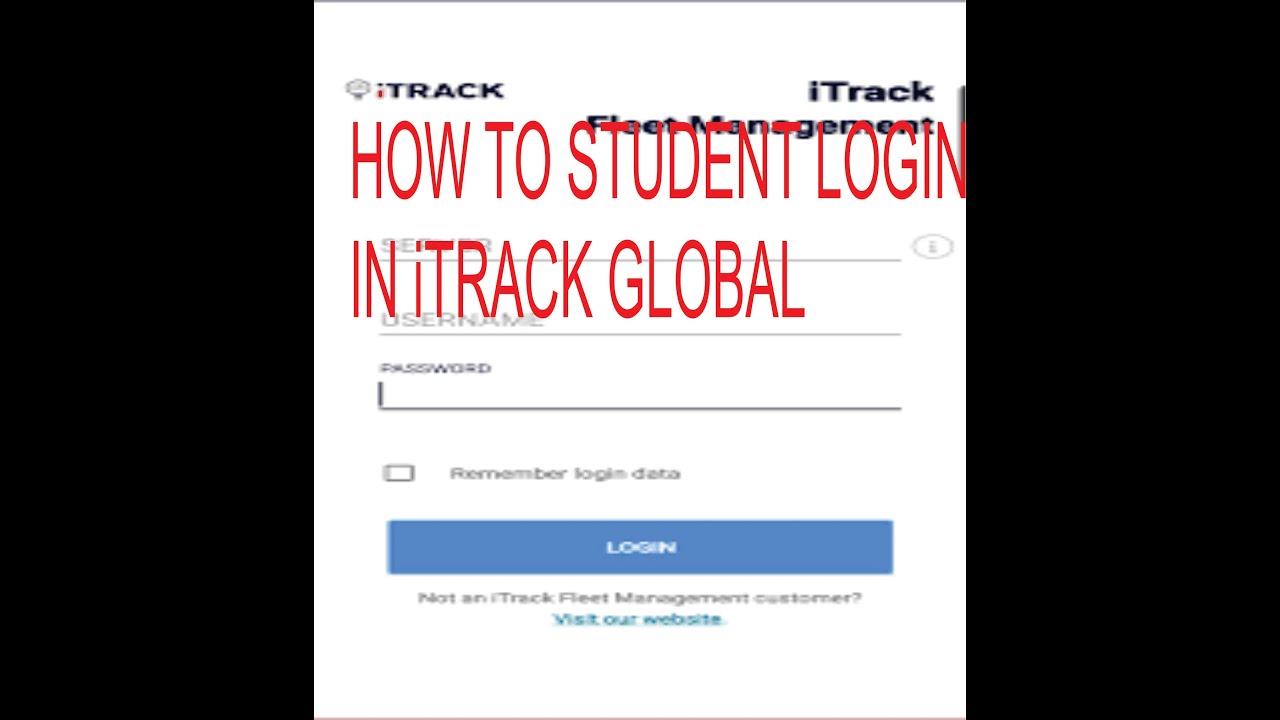 iTrack Student's login (स्टुडेंट itrack global में Login कैसे करें) - YouTube