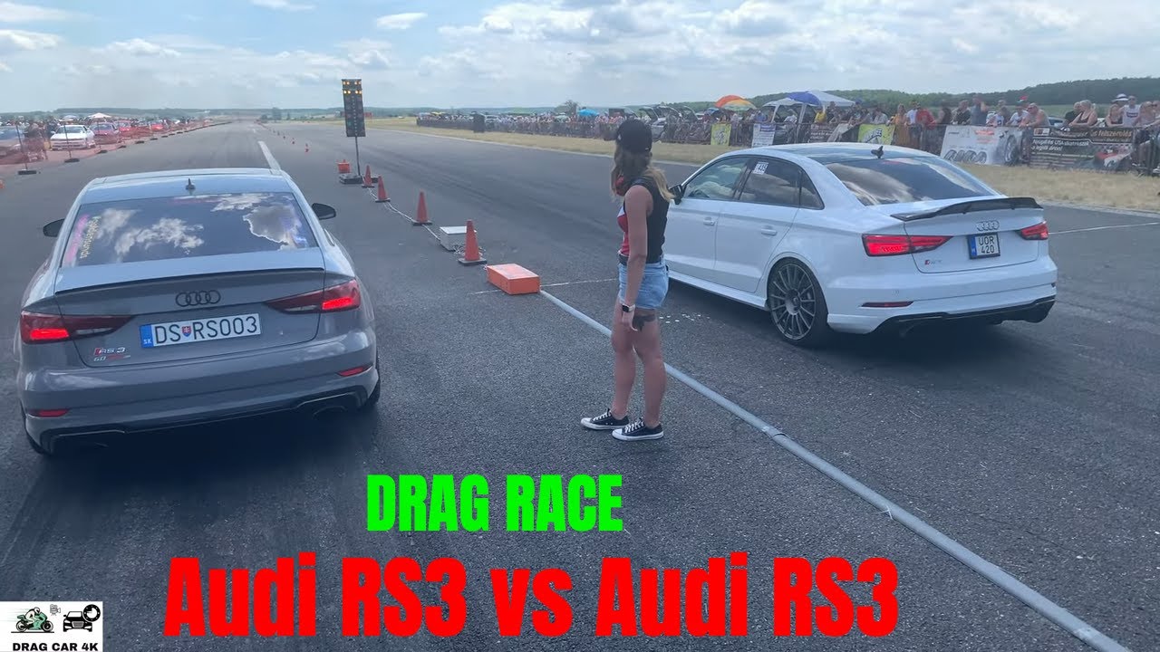 Audi RS3 vs Audi RS3 drag race 1/4 mile 🚦🚗 - 4K UHD - YouTube