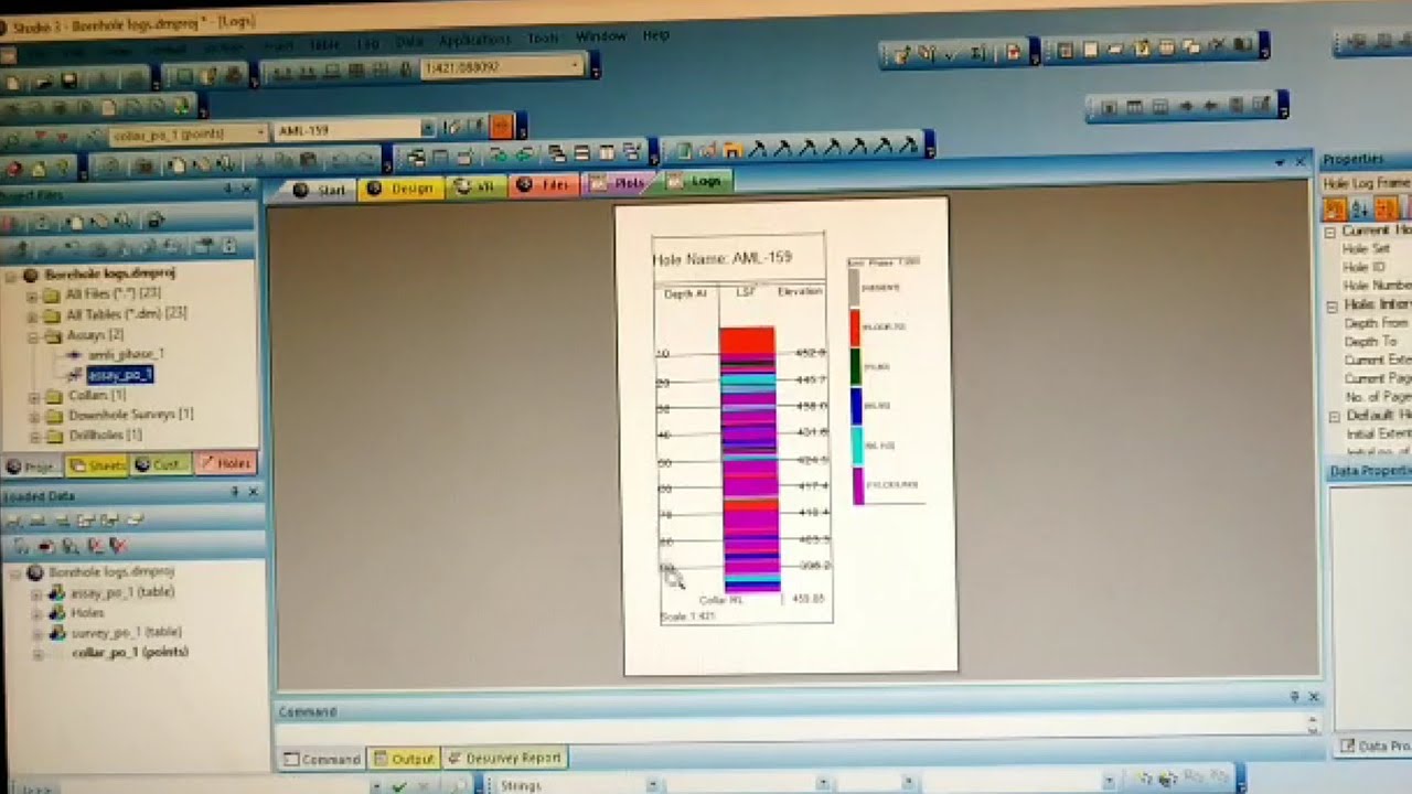 Applications of Datamine - How to create Borehole Logs complete process ...