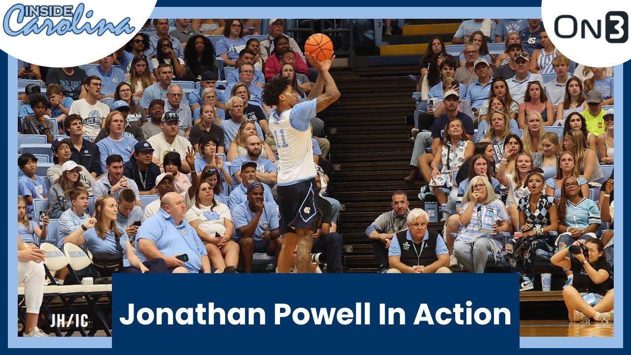 Jonathan Powell In Action At UNC Basketball Blue White Scrimmage ...