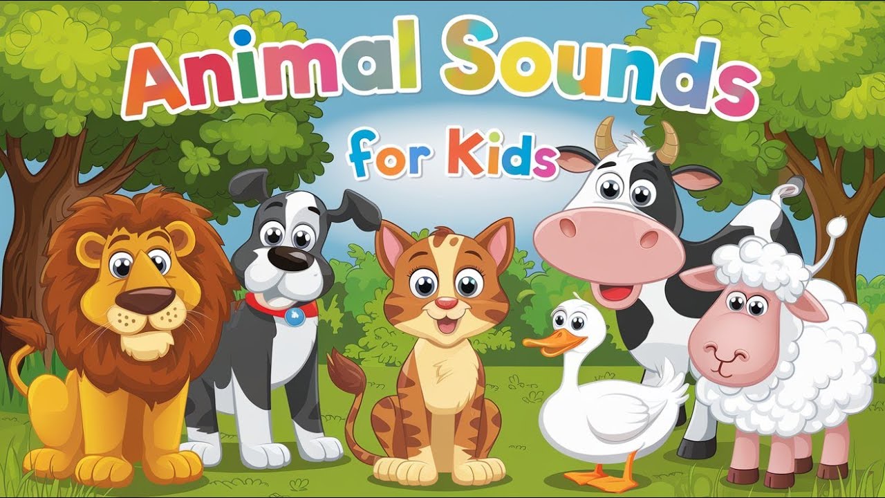 Animal Sounds Song for Kids | Moo, Quack, Woof & More | Nursery rhymes ...