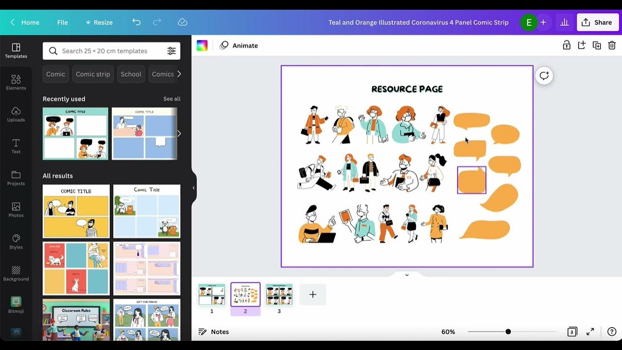This is how to create a comic strip using Canva comic maker - YouTube