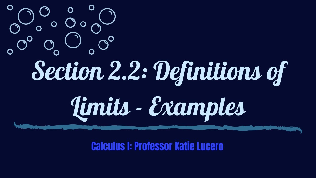2 2 Examples Of Limits Of Functions Graphs And Tables Youtube
